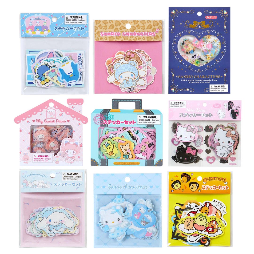 Japan Kawaii Cartoon Character Sticker Pack - Etsy