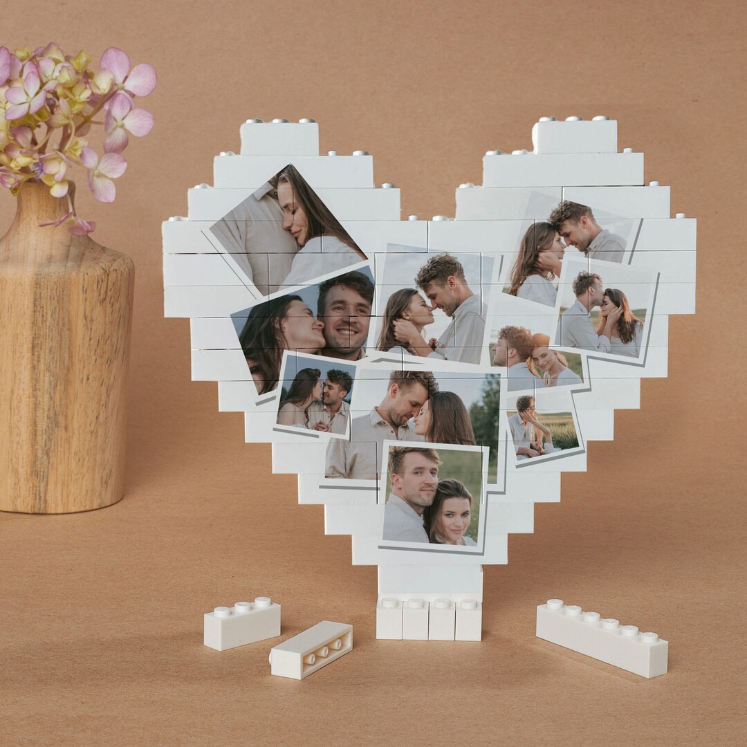 Personalized Heart Photo Block Puzzle, Customizable Picture Puzzle ...