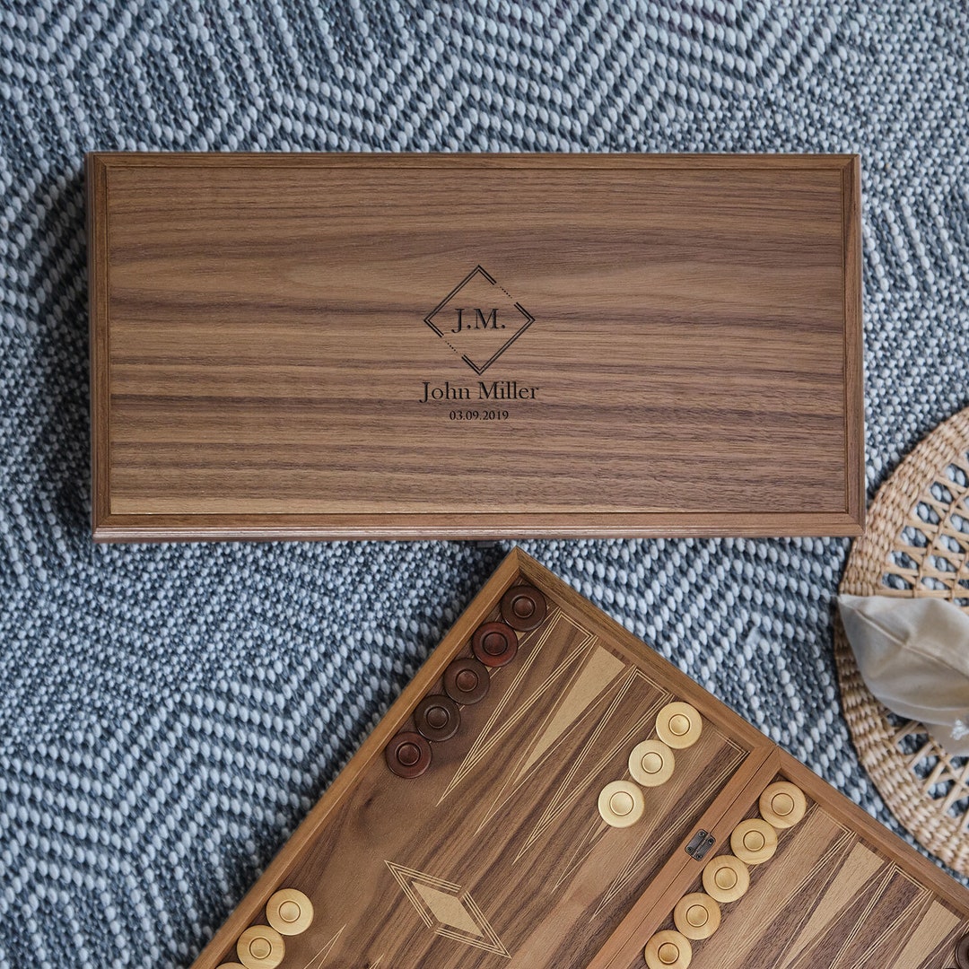 Handcrafted Wooden Backgammon Board Game, Perfect Unique Gift for Him ...