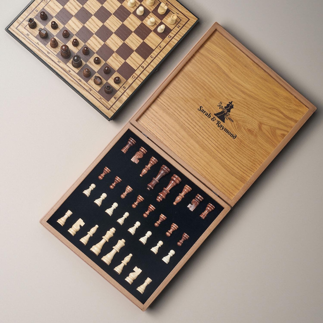 Handcrafted Chess Board Best Gifts for Couples, One-of-a-kind Chess Set ...