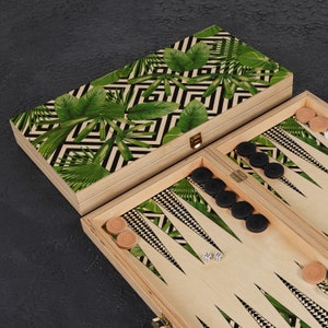 Personalized Wood Backgammon Set Luxury Christmas Gift, Custom Wood Board Game as Housewarming ...