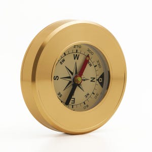 Personalized Compass With Wood Box, Engraved Name Custom Compass Rose ...
