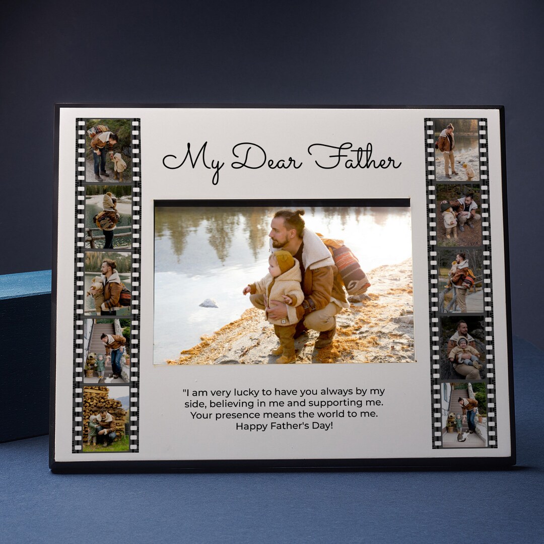 Personalized Photo Collage Frame for Fathers Day - Unique Gift for Dad ...