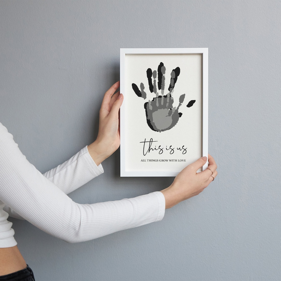 Mom Dad Family Handprint Frame -self Adhesive- Unique Grandma, Nana ...