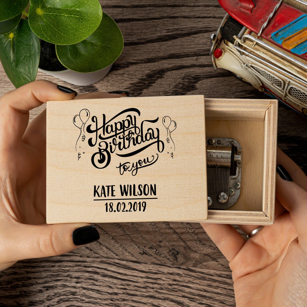 Happy Birthday Music Box With Custom Song, Gifts for Boyfriend ...