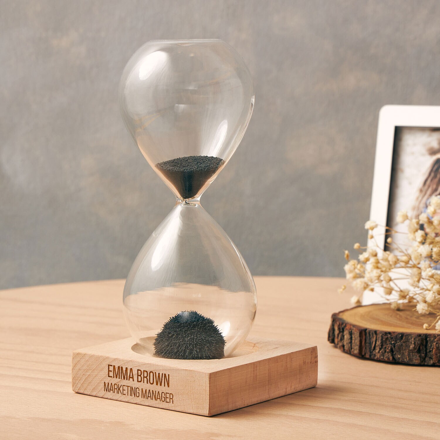 Custom Hourglass Magnetic Hourglass Engraved Hourglass Custom Sand Timer Hourglass Office Accessories Custom Corporate Christmas Gifts. Etsy UK