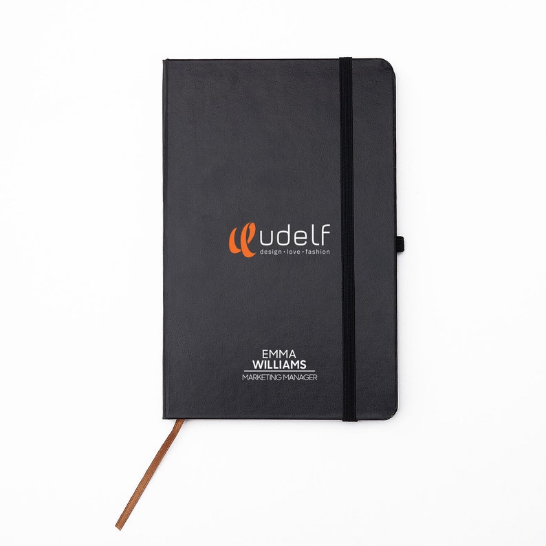 Logo, Name & Title Personalized Notebook, Leather Notebook, Custom ...