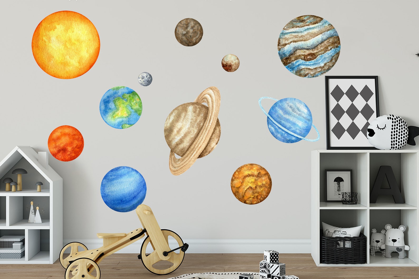 Solar System Wall Stickers Space Wall Sticker Planet Wall - Etsy UK