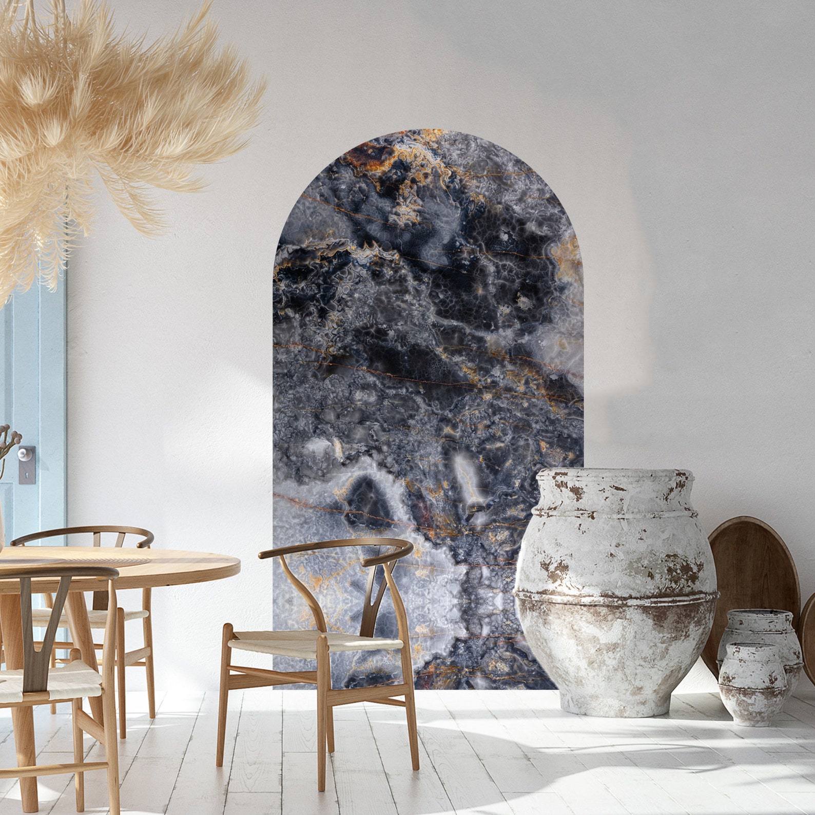 Arch Wall Decal Bed Arch Stickerarch Headboard Wall - Etsy