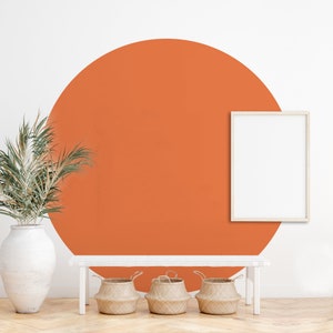 Large Circle Wall Decal, Adhesive Wallpaper, Scandinavian Decor ...