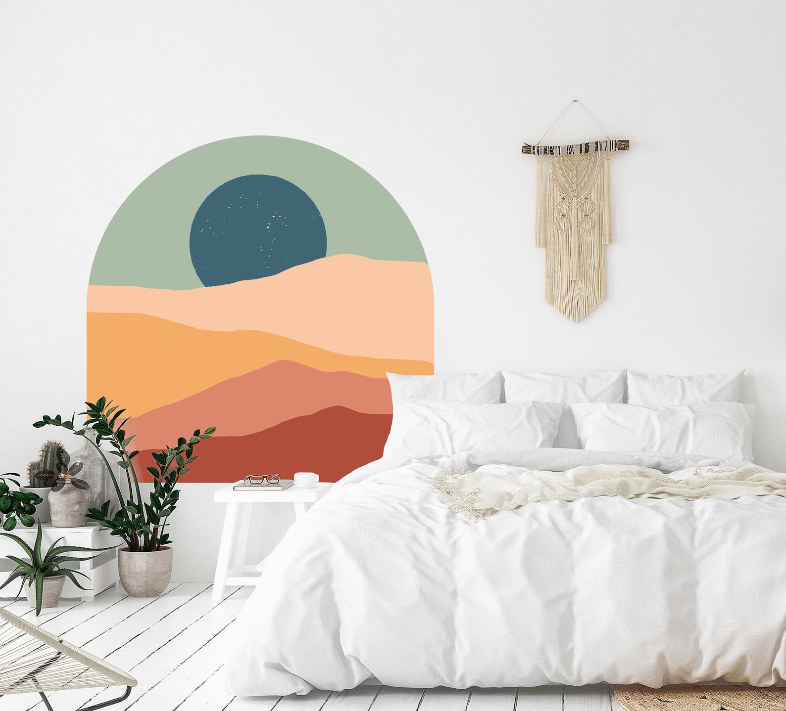 Sun Wall Decal Bed Arch Sticker Arch Headboard Wall Decal - Etsy