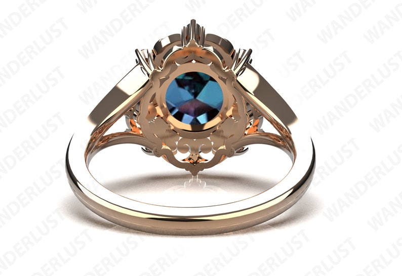 Lab Grown Alexandrite Engagement Ring Color Change - Etsy