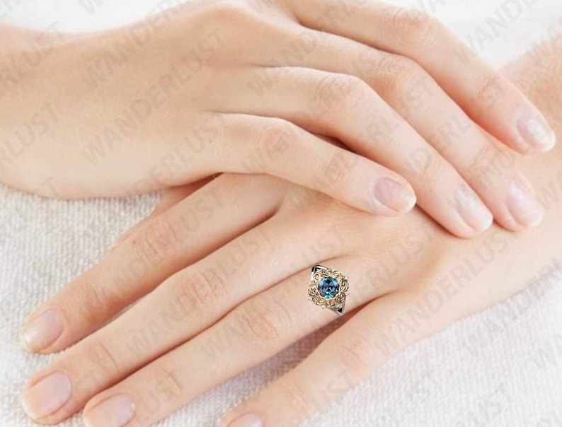 Lab Grown Alexandrite Engagement Ring Color Change - Etsy
