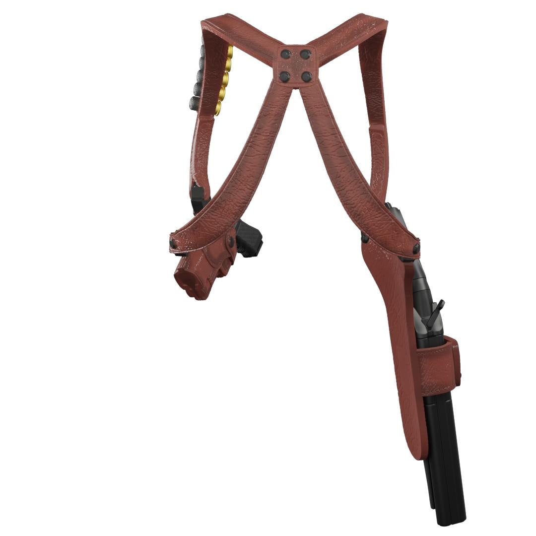 TOY 1/12 Scale Action Figure Chest Harness: Glock & Shotgun (leather ...