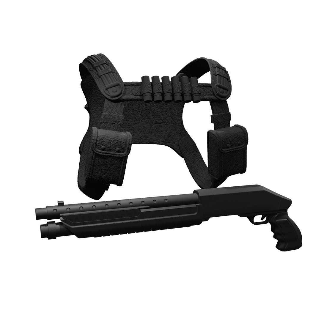 TOY 1/12 Scale Action Figure Chest Harness: Tactical Shotgun - Etsy