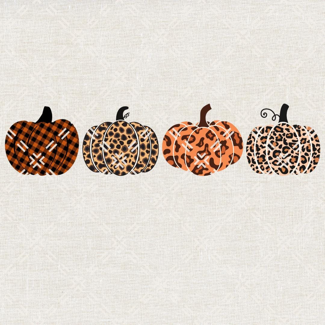 Cute Pumpkin Png, Leopard Pumpkin Patch Png, Fall Vibes Png ...