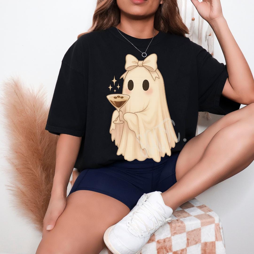 Cute Ghost Png, Espresso Martini Ghost, Coquette Ghost, Halloween Png ...