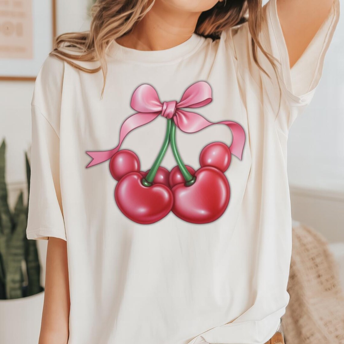 Coquette Bow Mickey Cherry Ears Png, Mickey Cherries Svg, Mickey Cherry ...