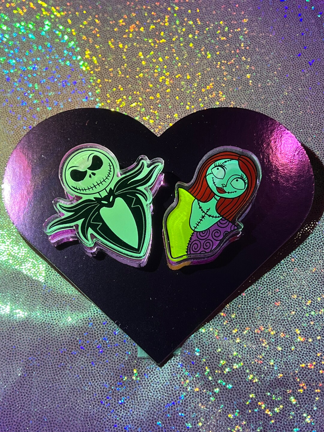 2 Nightmare Before Christmas JACK & SALLY Pins - Etsy