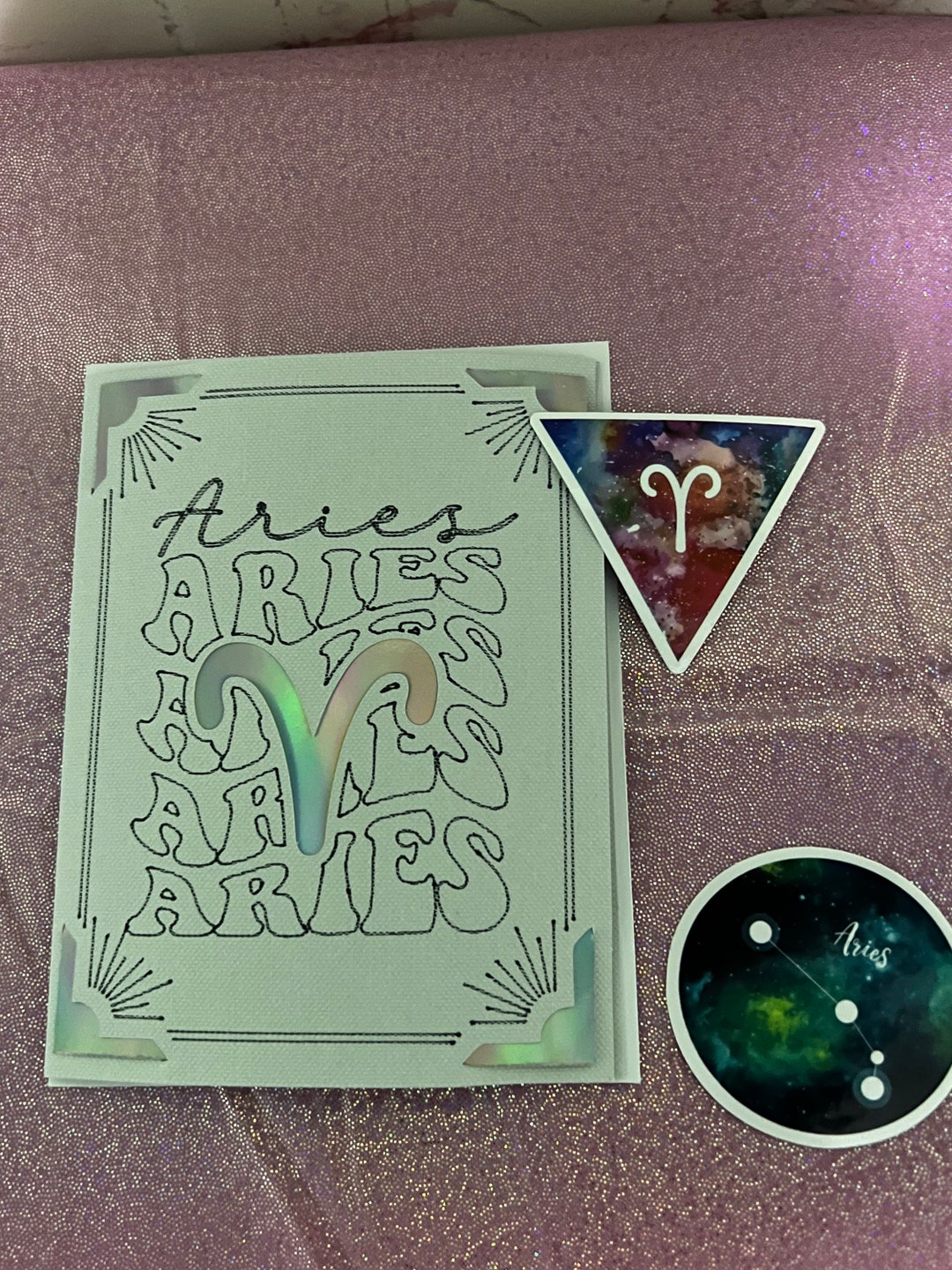 Zodiac Sign Aries Birthday Card Powder Blue My Favorite Aries Happy ...