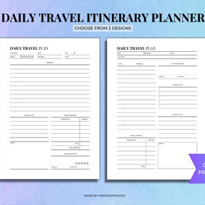 Summer Holiday Planner Travel Itinerary Journal Printable Travel ...