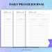 Prayer Journal Pages Daily Prayer Planner Prayer Notes Scriptures ...
