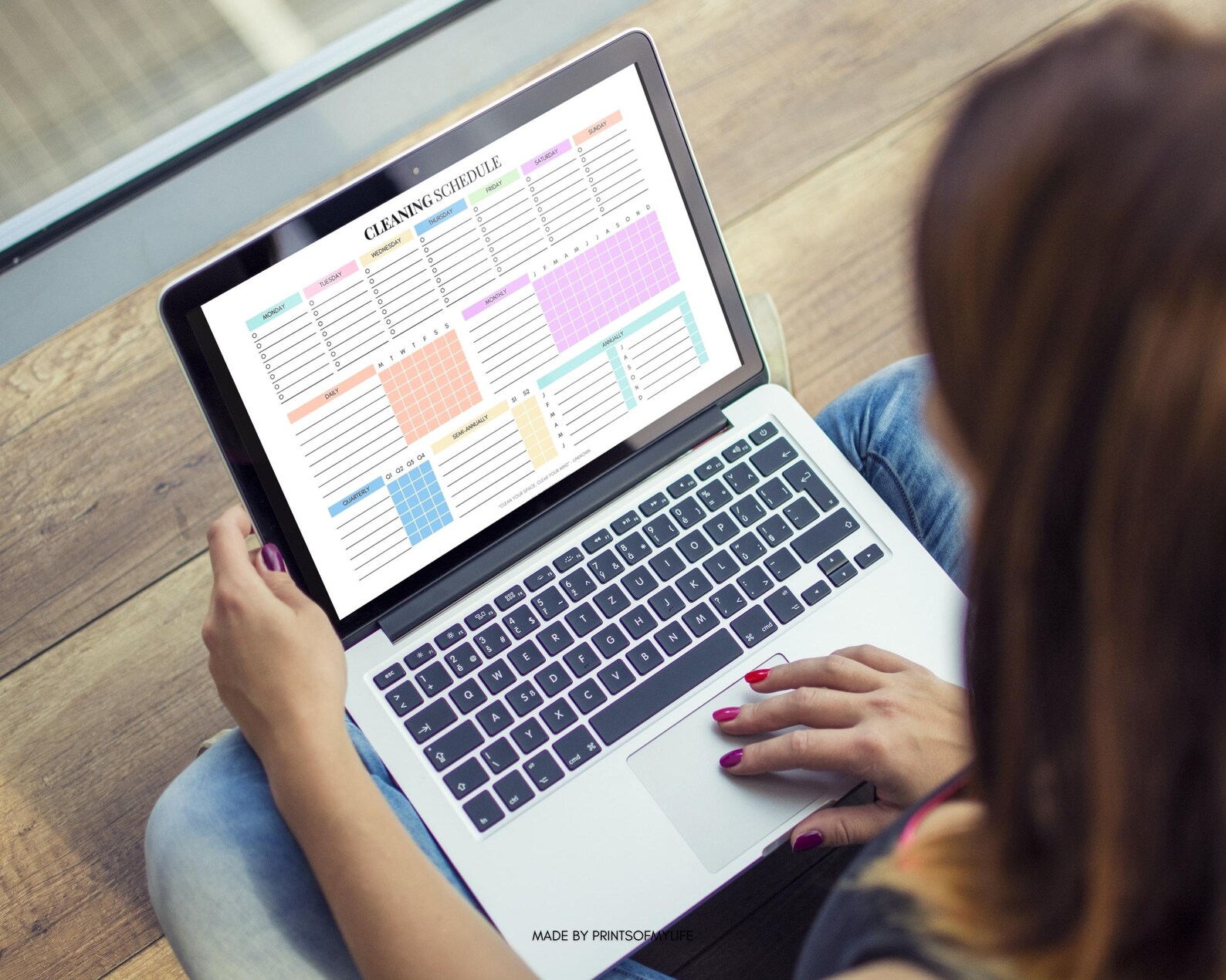Household Cleaning Schedule Template Clean Task List Digital Cleaning ...