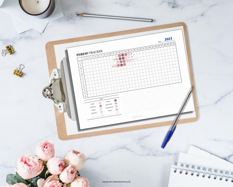 Period Tracker Printable Menstrual Cycle Length Journal - Etsy