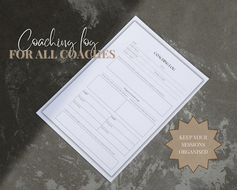 Coaching Planner Printable Digital Life Coach Journal Pages Wellness ...