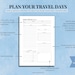 Travel Itinerary Planner Daily and Weekly Trip Schedule Summer Holiday ...