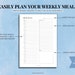 Meal Planner Notepad Weekly Menu Organizer Grocery List Printable Food ...