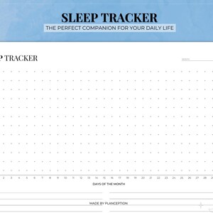 Sleep Tracker Printable Monthly Sleep Log Sleep Quality Journal Sleep ...