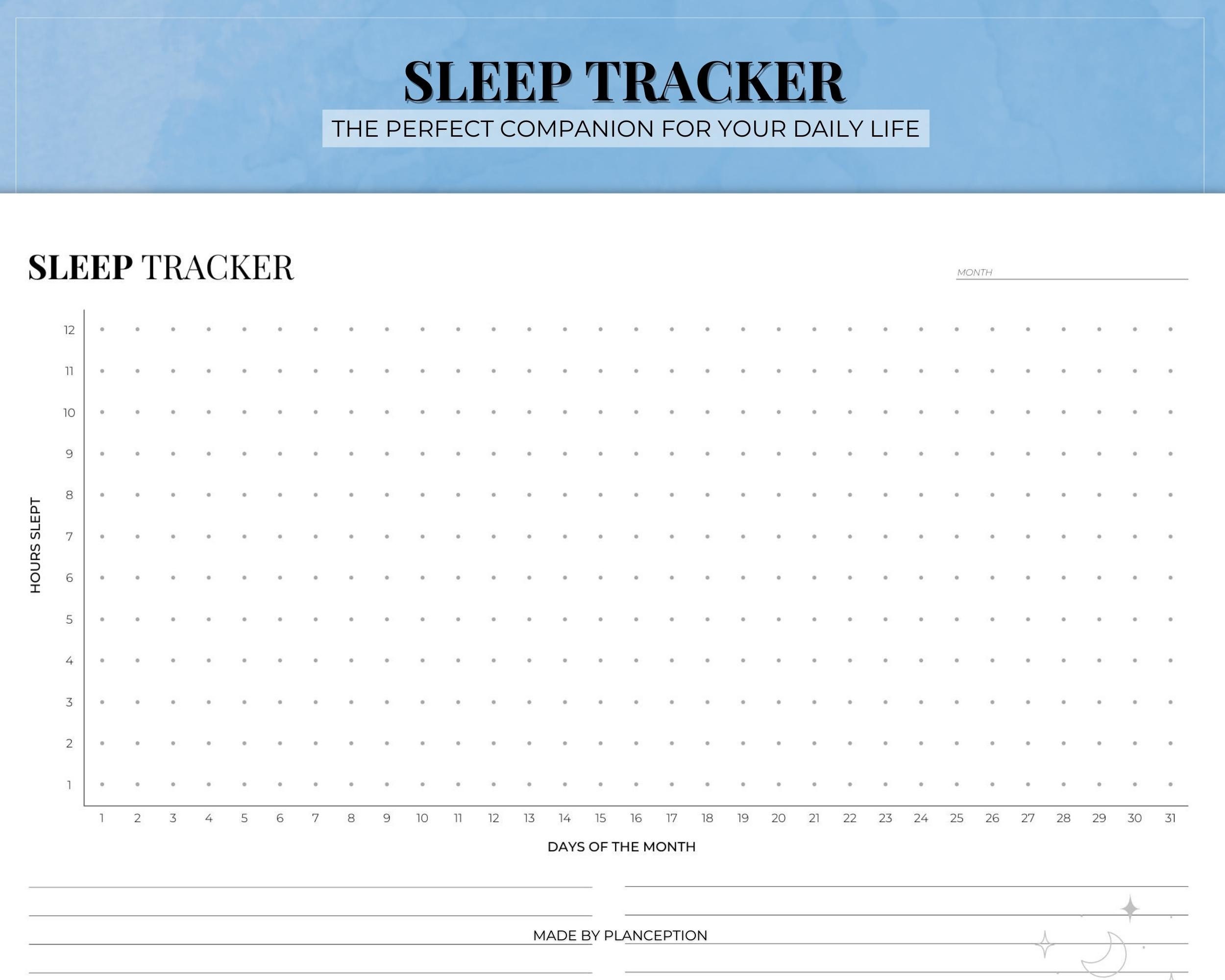 Sleep Tracker Printable Monthly Sleep Log Sleep Quality Journal Sleep ...