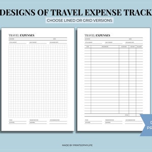 Vacation Budget Planner Family Expense Tracker Travel Spending ...