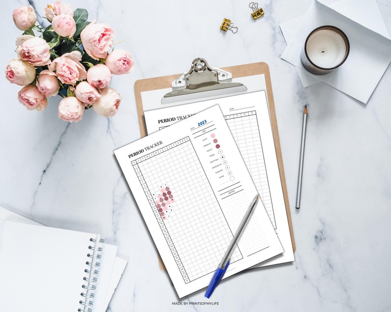Period Tracker Printable Menstrual Cycle Length Journal Fertility ...