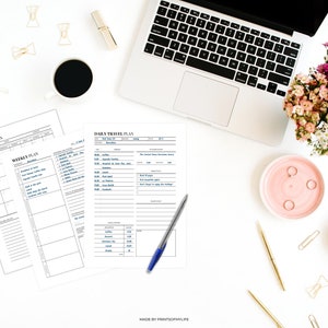 Summer Holiday Planner Travel Itinerary Journal Printable Travel ...