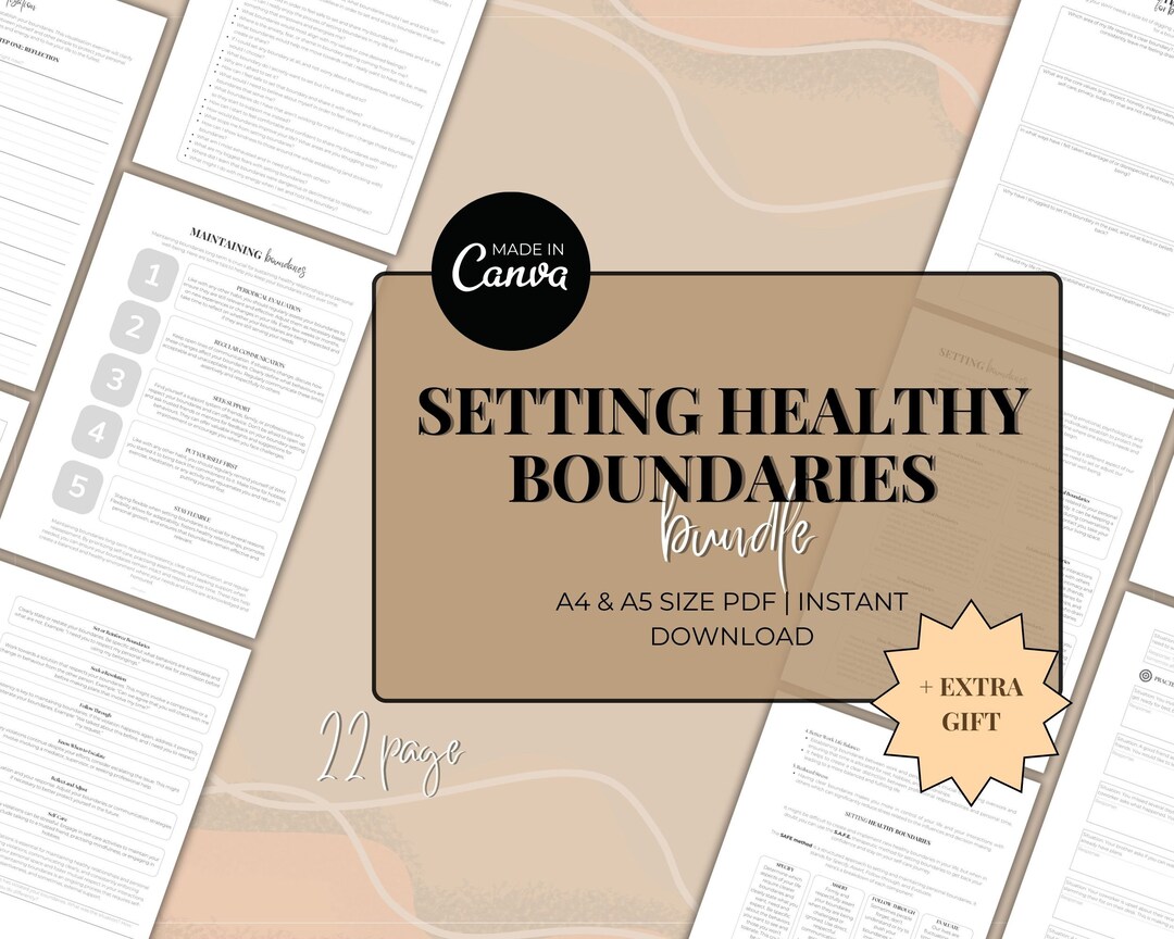 Boundaries Workbook for Teens & Adults Mental Health Self-care Book ...