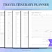 Summer Holiday Planner Travel Itinerary Journal Printable Travel ...