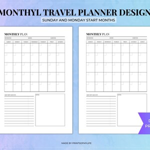 Summer Holiday Planner Travel Itinerary Journal Printable Travel ...