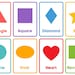 Colorful Shapes Printable Flashcards Instant Download 3-D Shapes Basic ...