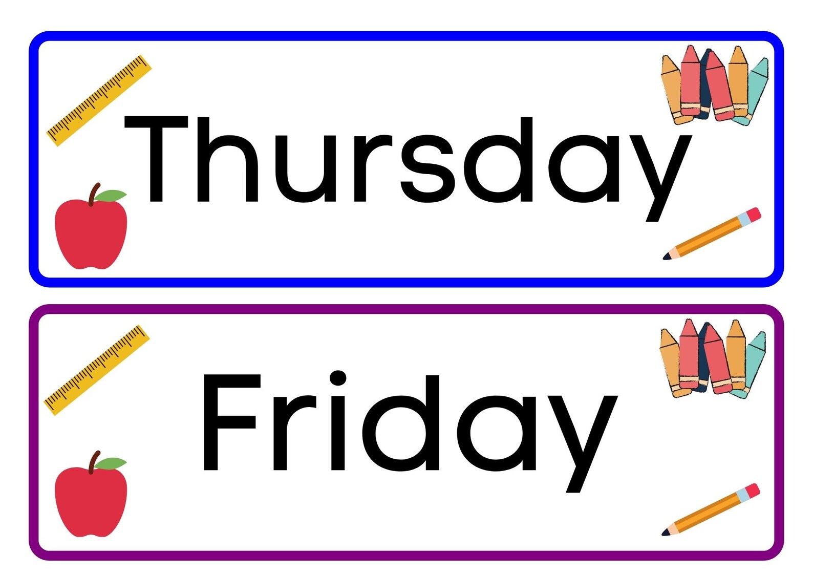 Days of the Week Printable Flashcards| Instant Download| Days of the ...