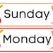 Days of the Week Printable Flashcards| Instant Download| Days of the ...