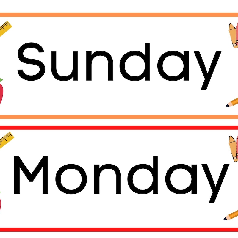 Flash Card Days - Etsy