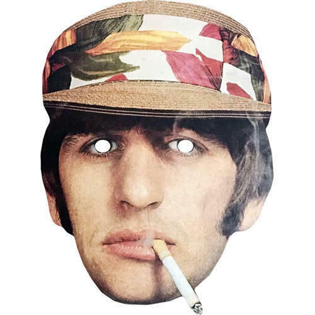 Ringo Starr Retro Celebrity Card Face Mask All Our Masks Pre Cut Order By 3pm Uk For Same Day