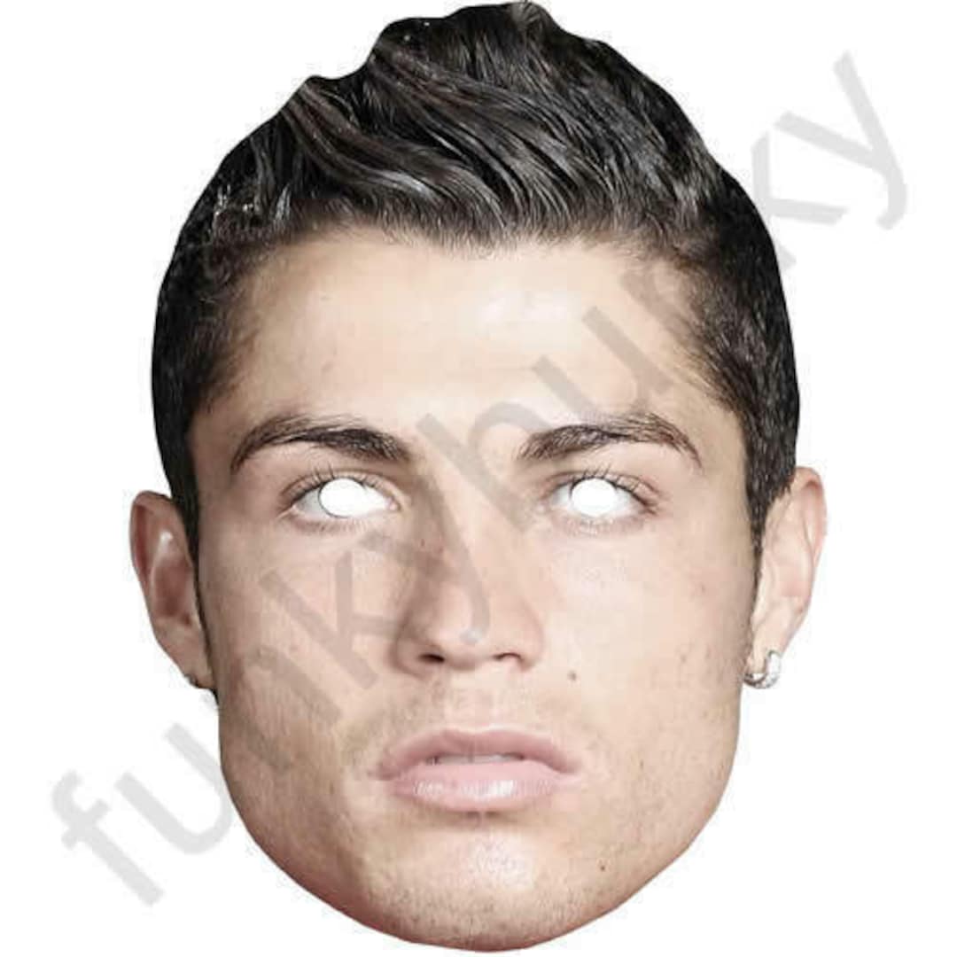 Cristiano Ronaldo Footballer Celebrity Card Mask. Ready to Wear-order ...