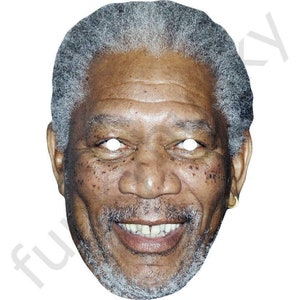 Morgan Freeman Celebrity Actor Card Face Mask Ready to - Etsy