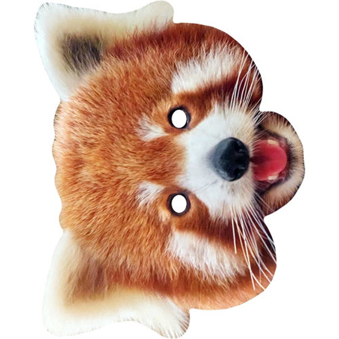 Red Panda Animal Card Cardboard Mask Pre-cut Ready to Wear order by 3pm ...