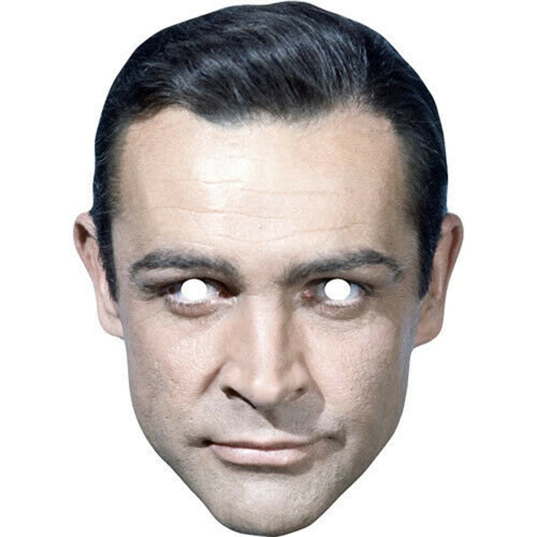 Sean Connery Retro Celebrity Actor Card Mask All Masks Are - Etsy