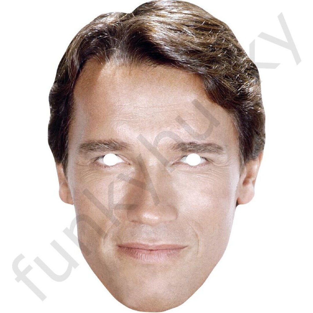 Arnold Schwarzenegger Retro Politician Mask Celebrity Card. Pre-cut ...