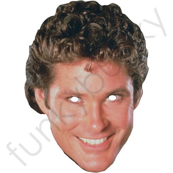 David Hasselhoff 1980's Celebrity Card Mask 80s Our Masks | Etsy